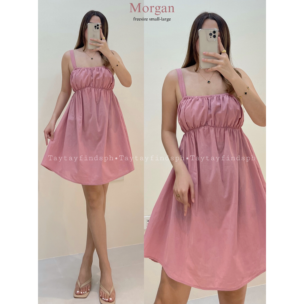 MORGAN LINEN DOLL SLEEVELESS DRESS | taytayfindsph | Shopee Philippines