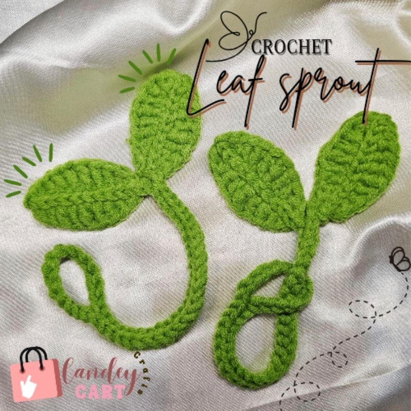Crochet Leaf Sprout (Cable Organizer and Headphones Accessory) | Shopee ...