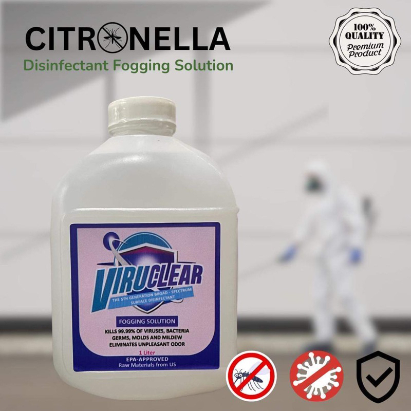 CITRONELLA odor eliminator spray fogging Viru clear disinfects insect ...