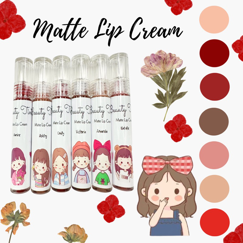 Velvet Matte Lip Cream Lip and Cheek Tints Lipcream Cosmetics Multiway ...