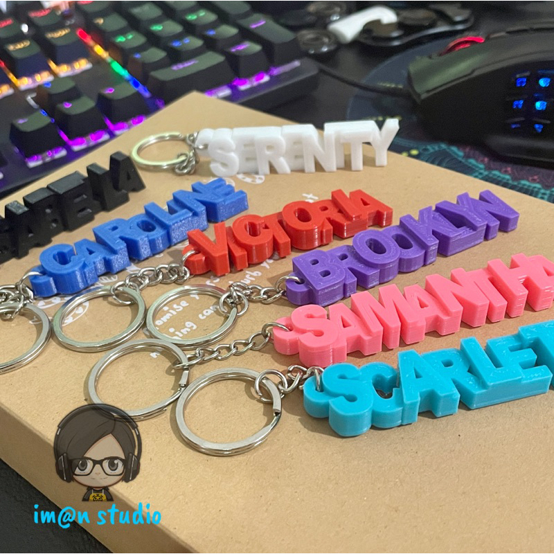 Customized 3D Name Keychain 3D Printed | imanescstudio | Shopee Philippines