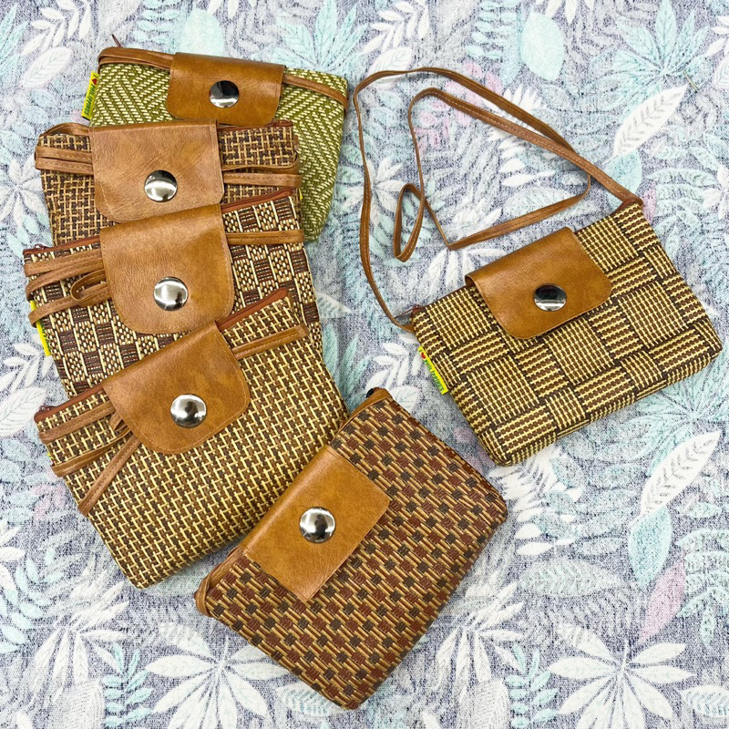 (iloveph) Native Banig Sling bag Magnetic Lock | Shopee Philippines