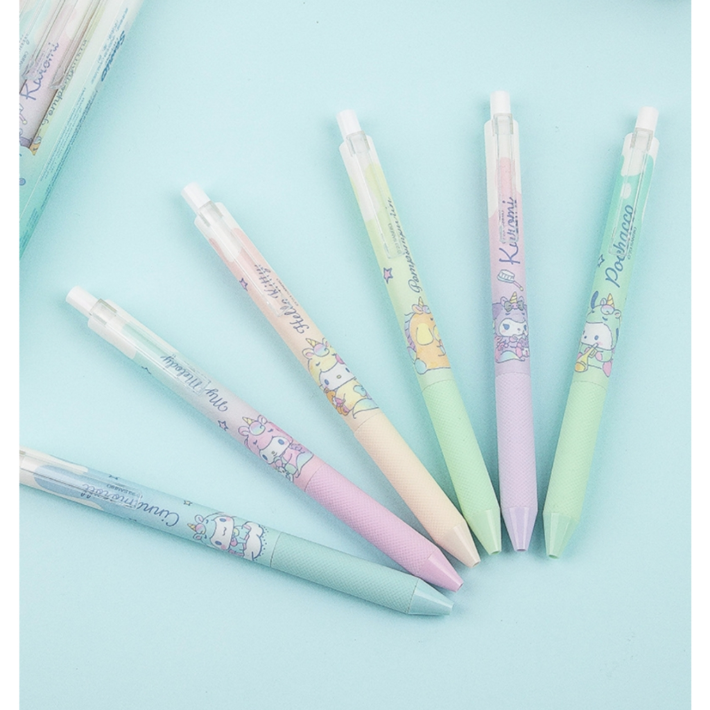 Guangbo SANRIO characters ST pen set of 6 black ink 0.5mm | Shopee ...