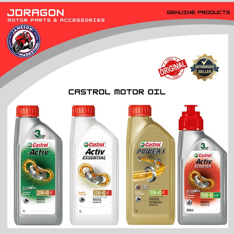 ORIGINAL CASTROL MOTORCYCLE OIL 800ml | Shopee Philippines