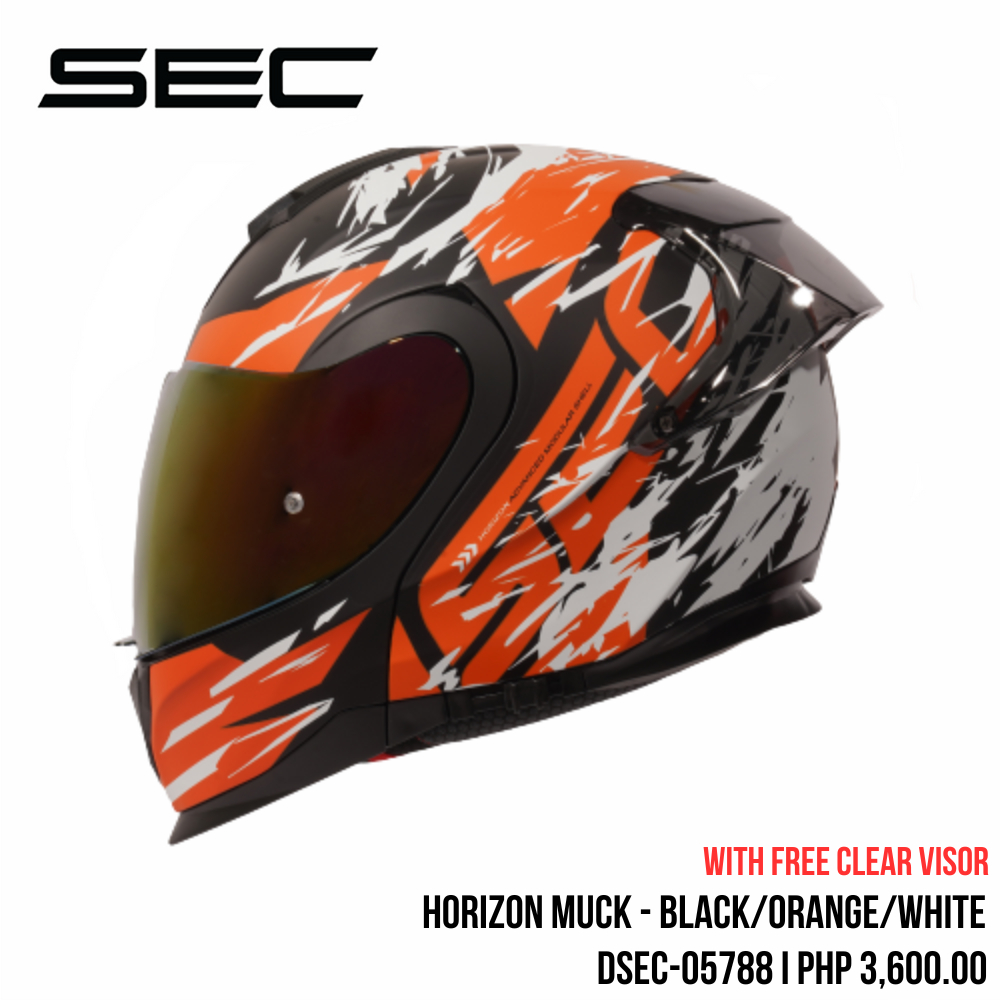 SEC Horizon Muck Gloss/Matte Modular Helmet (M-XL) | Shopee Philippines