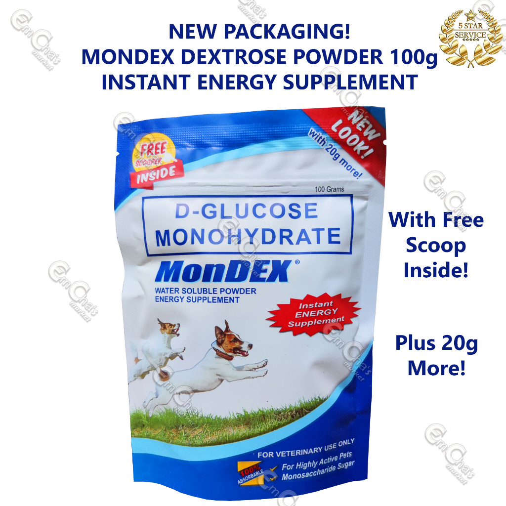 Mondex (Small)100g Energy Supplement D-Glucose Monohydrate (Amed) Dog ...