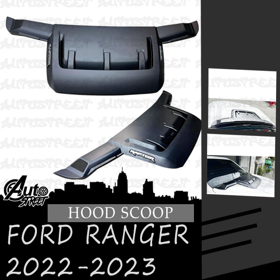 Ford Ranger 2022-2023 Non-Vented Raptor Style with Extension Hood Scoop ...