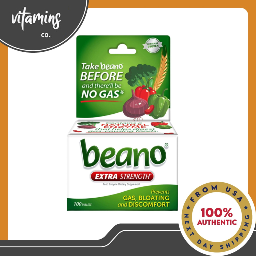 Beano Extra Strength Food Enzyme Plant Based Supplement Prevents Gas ...