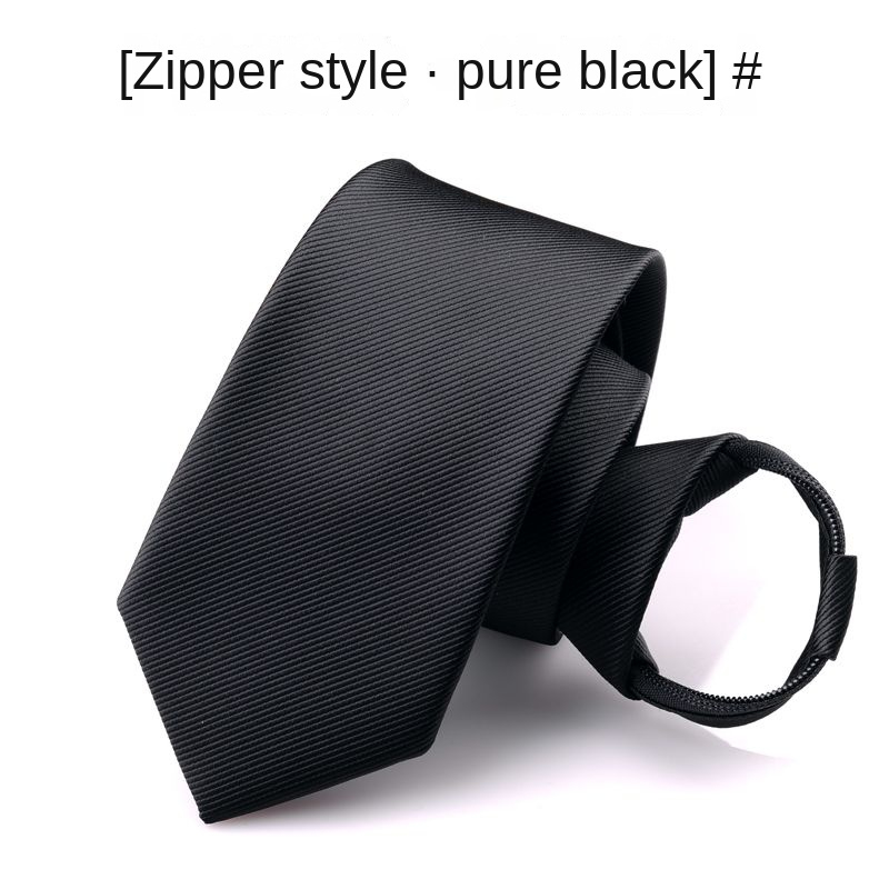 Zipper Necktie Lazy Graduation Wedding Striped Plain Neck for Men Student Zipper Tie Type Bow ...