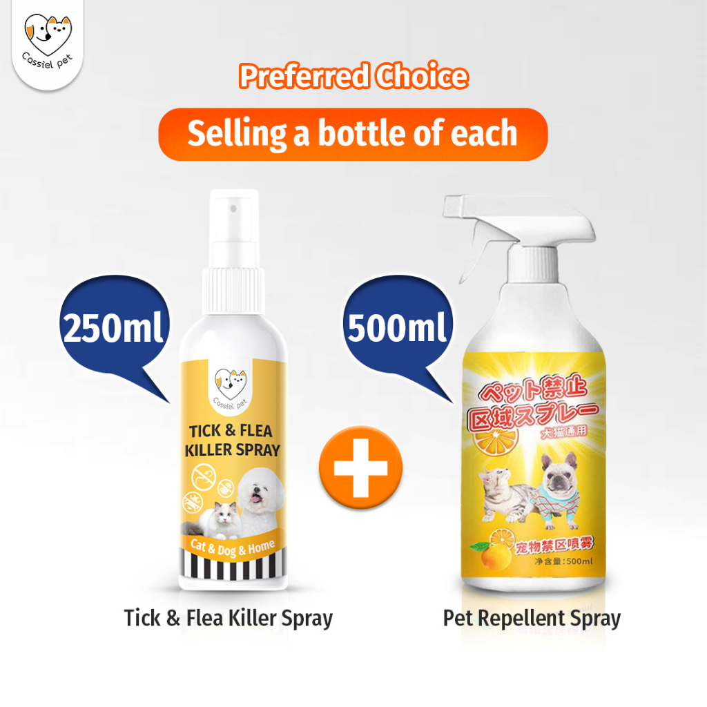 Cassiel Pet Herbal Ivermectin Tick And Flea Remover Spray For Dogs ...