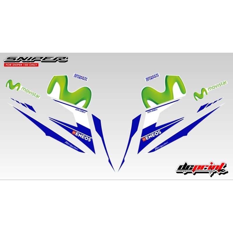 SNIPER 150 | MOVISTAR Decal | Original Quality Sticker | Version 1 ...