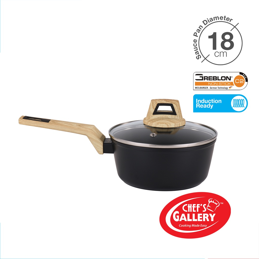 Chef's Gallery Country Gourmet Sauce Pan With Free Felt Pad 18cm ...