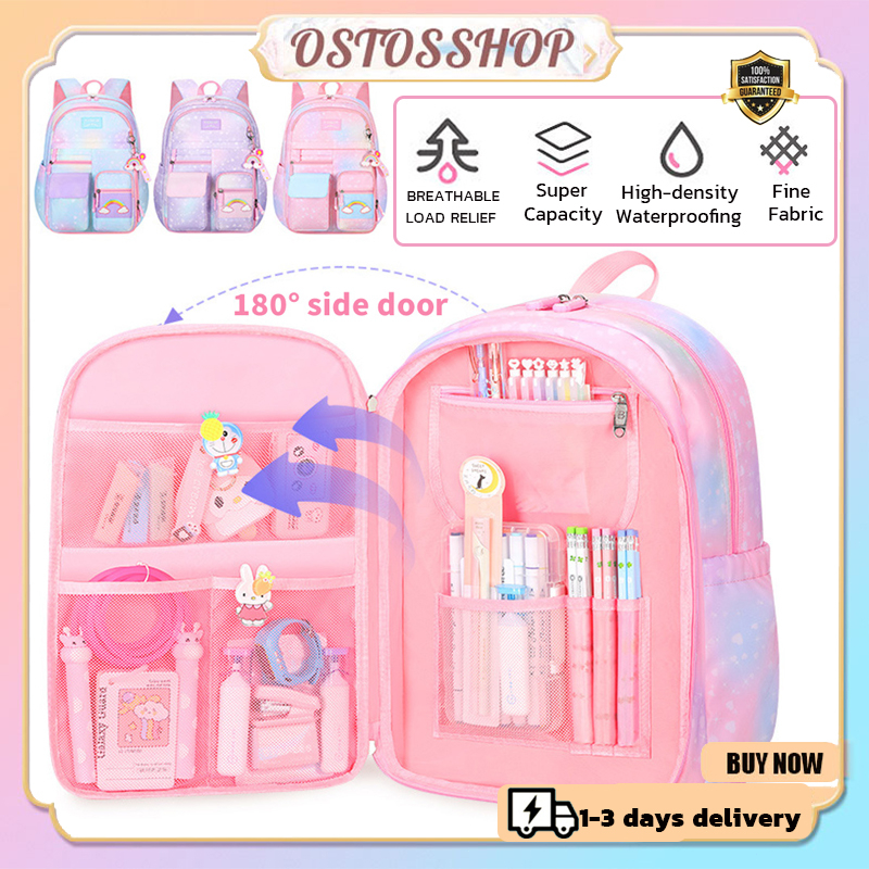 New Side Door Student school backpack Waterproof Comfortable Schoolbag ...