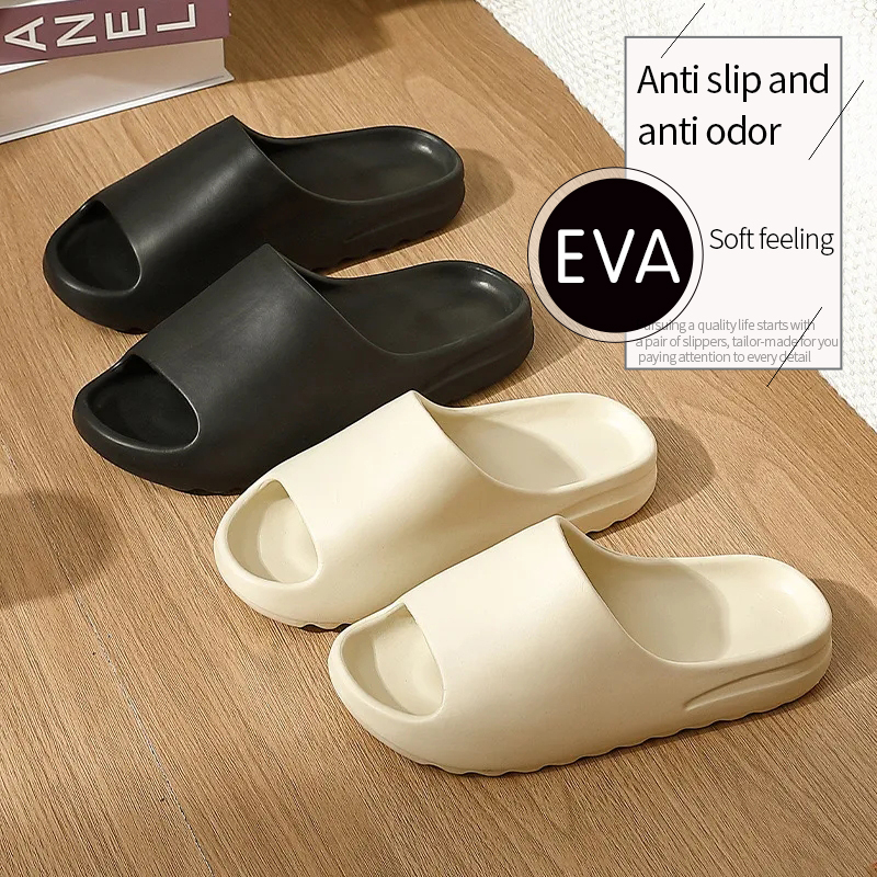EVA thick-soled women's slippers summer bathroom non-slip couple soft ...