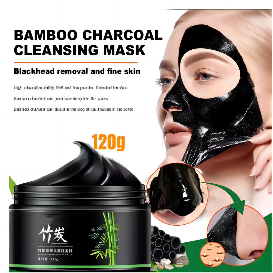 Bamboo Charcoal Blackhead Remover Mask 120g Shrink Pores Oil-Control ...