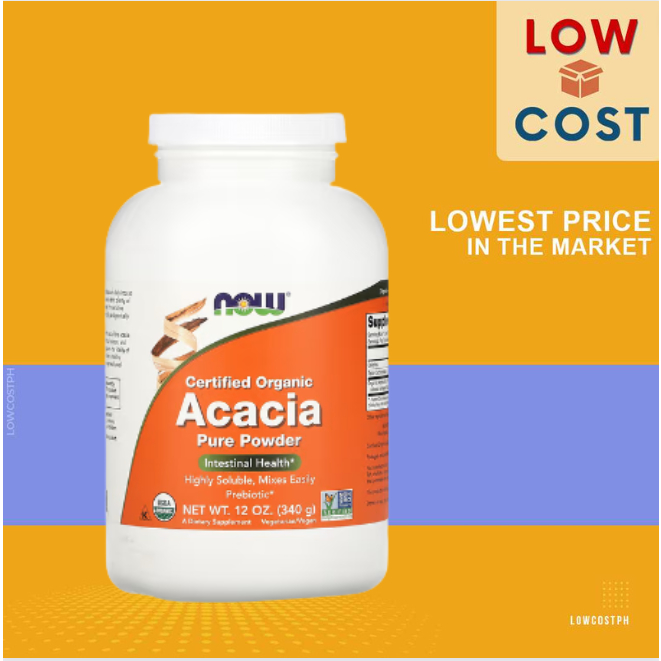 LowCostPh | NOW Foods, Organic Acacia Pure Powder, 12 oz (340 g) Vegan ...