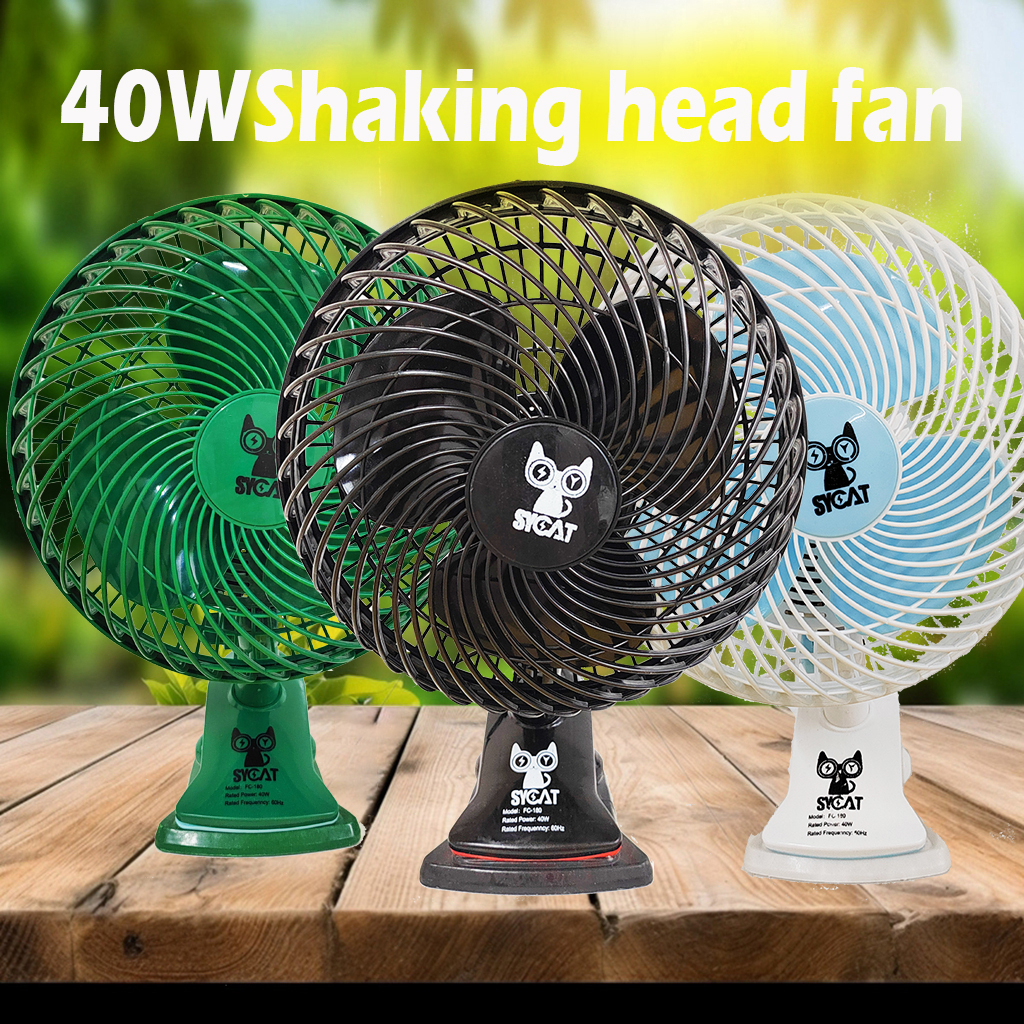 Desktop Fan Portable Shaking Head Three Blade Folding Table Clip Fan ...