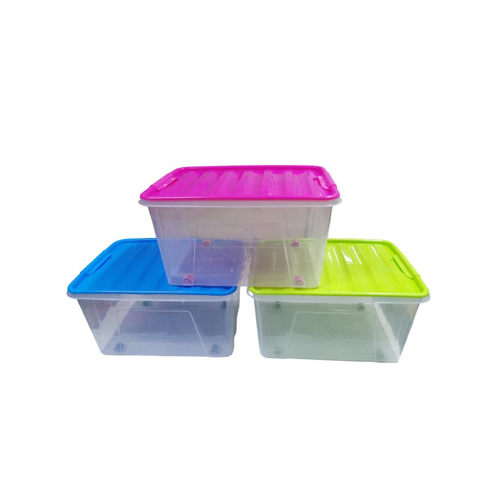TRANSPARENT BOX - 40 LITERS / TRANSPARENT STORAGE BOX / TRANSPARENT ...