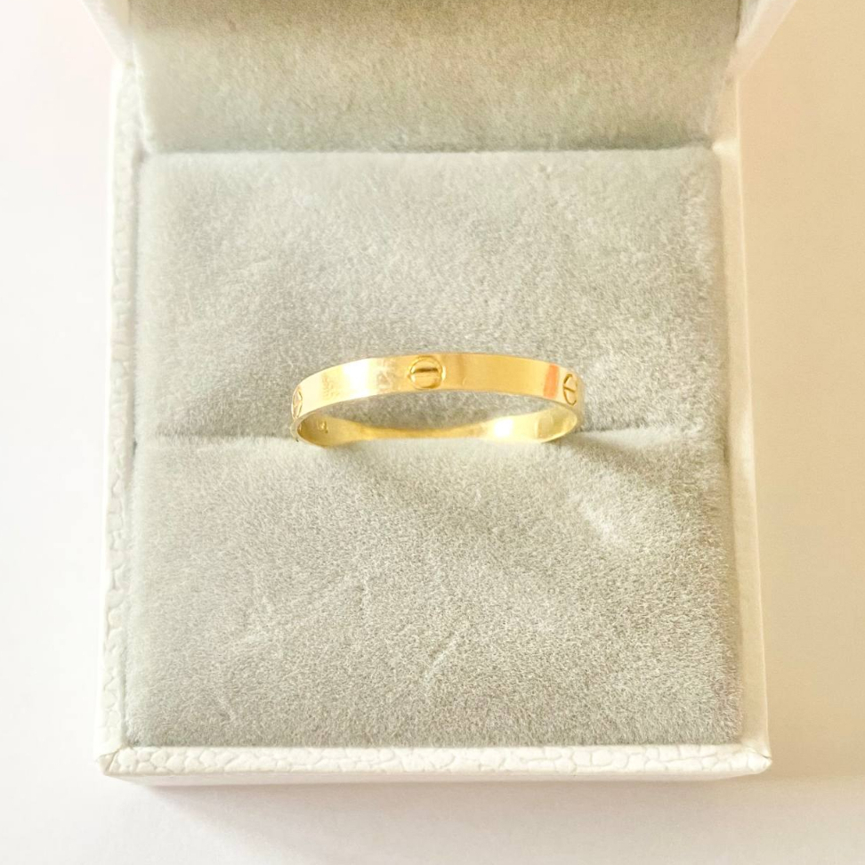 Pawnable 18K Gold Solid Love Screw Ring (2MM) | Shopee Philippines