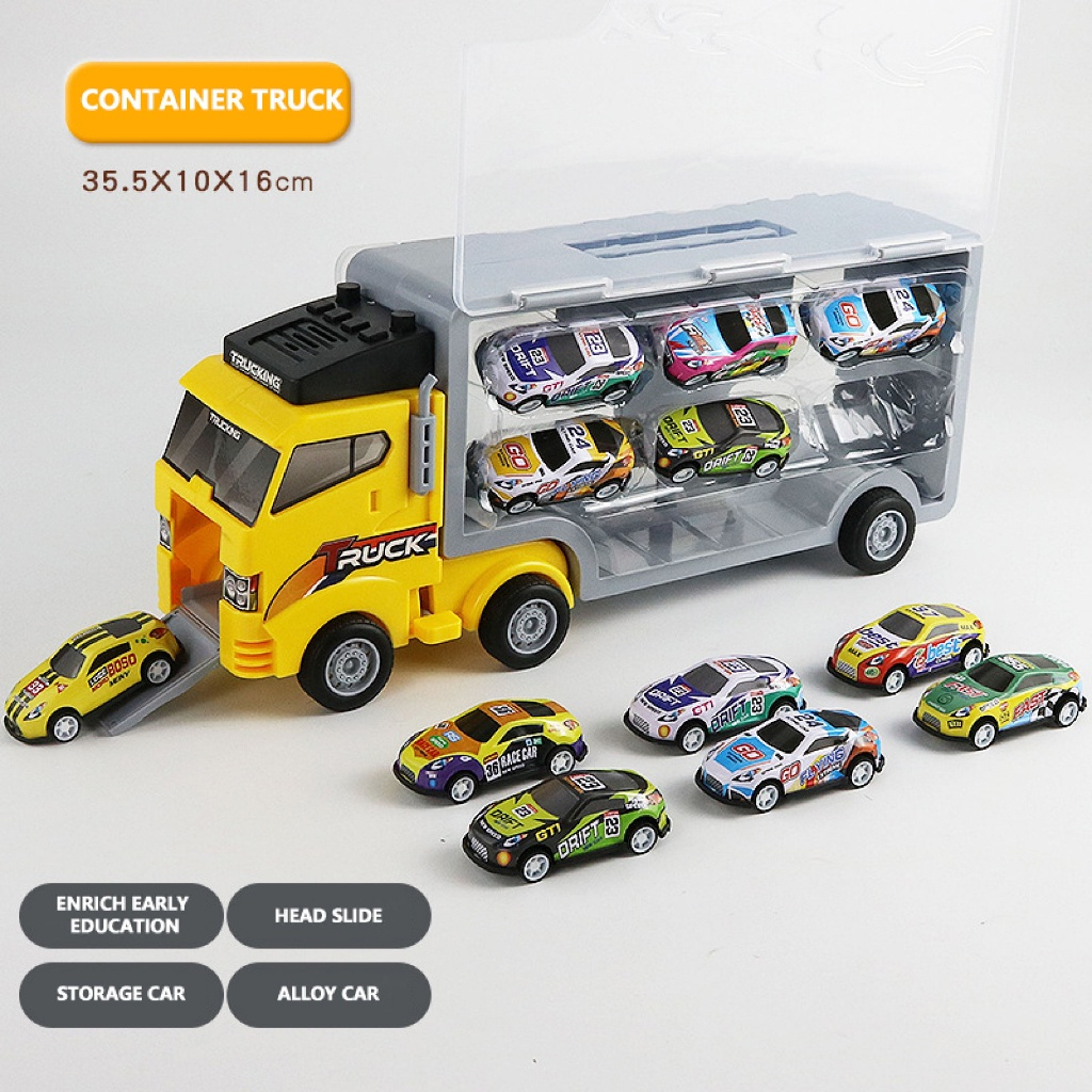 FunToy 6 in 1 Toy Truck Children Toy Car Model Toy Cars Carrier Truck ...