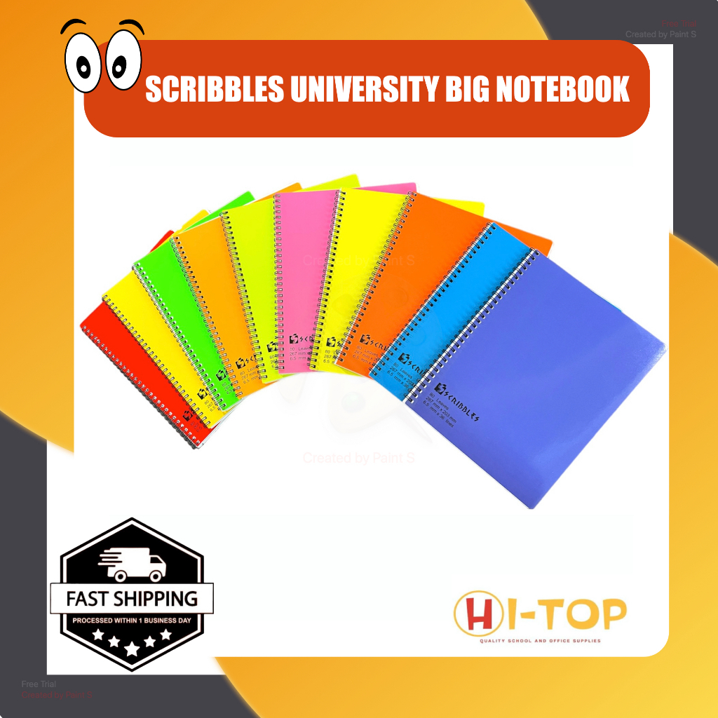 Scribbles Notebook University Sold Per Ream | Big Spiral Notebook (10.5 ...