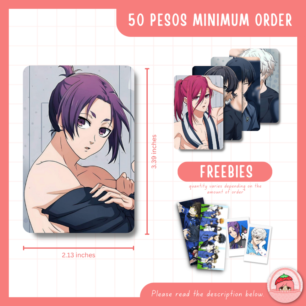 BLUE LOCK TRAINING ANIME PC PHOTOCARD UNOFFICIAL FANMADE LOMO PRINT ...