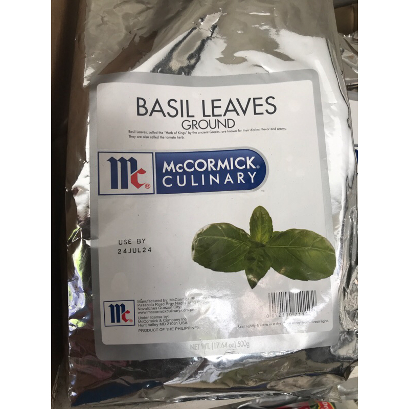 McCormick BASIL LEAVES GROUND 500g | Shopee Philippines