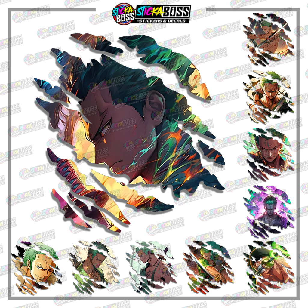 ONE PIECE ZORO | ANIME SCRATCH STICKER【VINYL PRINTED】( LAMINATED ...