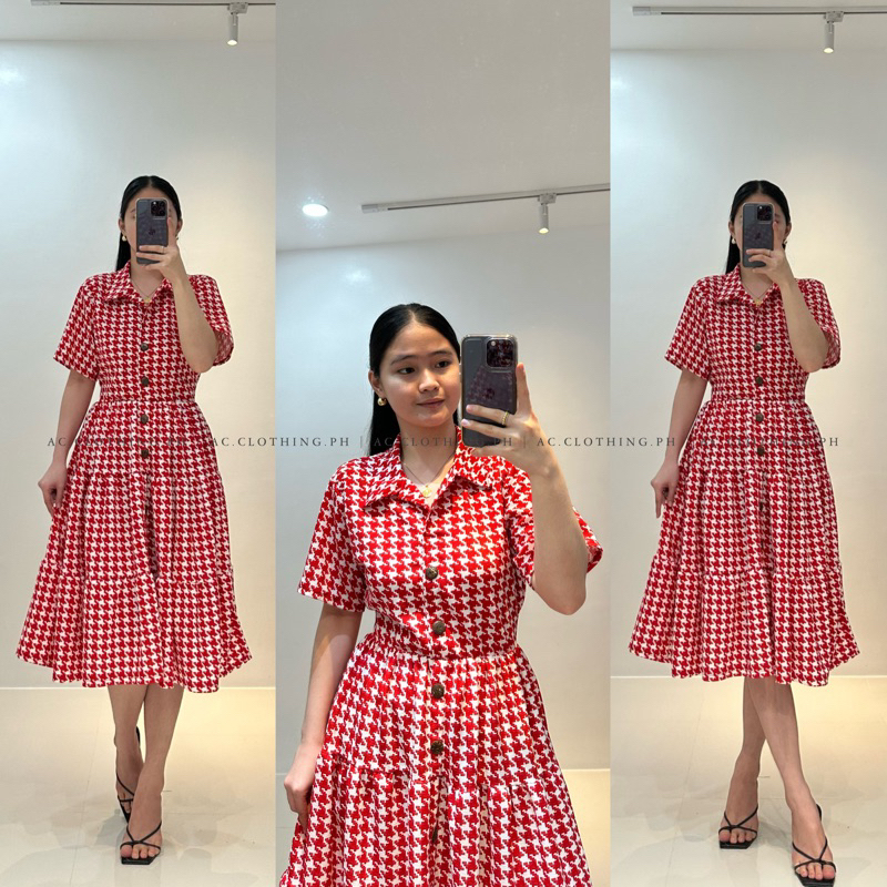 BHEA PRINTED POLO MIDI 3 LAYERED | Shopee Philippines