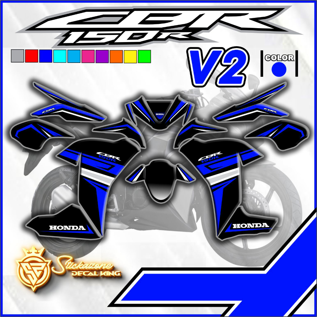 HONDA CBR 150R V2 FULL STICKER DECALS PRINTED LAMINATED STICKAZONE ...