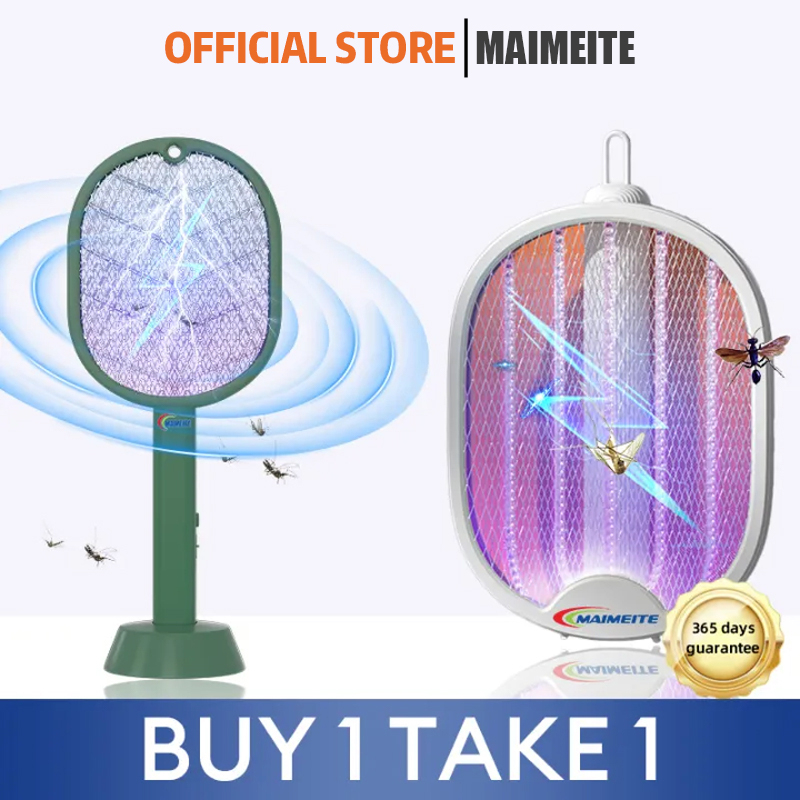 Maimeite Electric Mosquito Swatter pamatay lamok Rechargeable 2 In 1 ...