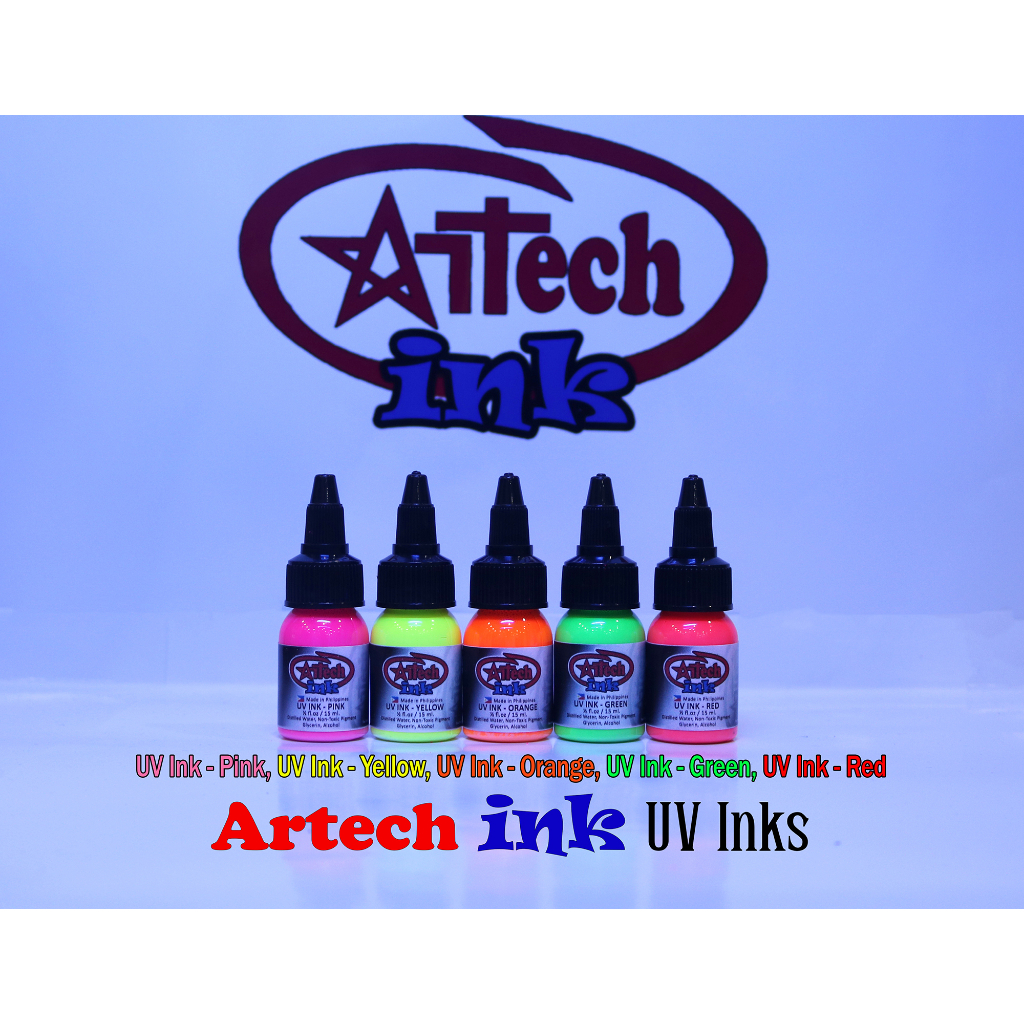 ARTECH INK COLORS UV (BLACK LIGHT) INK COLORS SET | Shopee Philippines