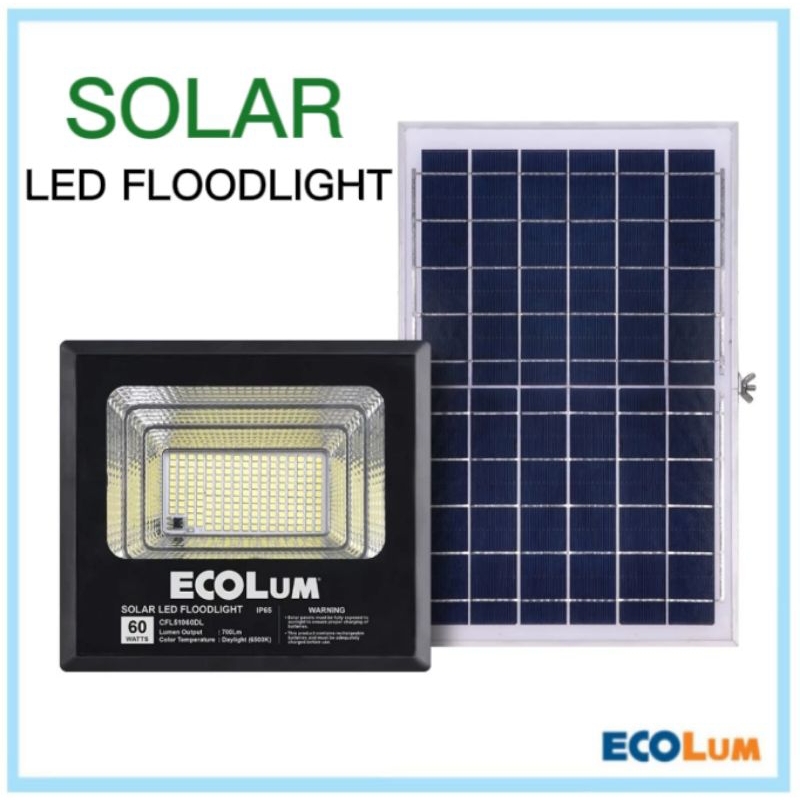 ECOLUM SOLAR LED FLOODLIGHT CFL51100DL 100 WATTS | Shopee Philippines