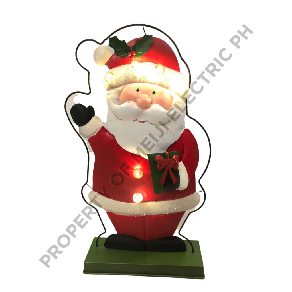 Christmas Decor - Standing Metal Decoration Santa Red [Standing ...