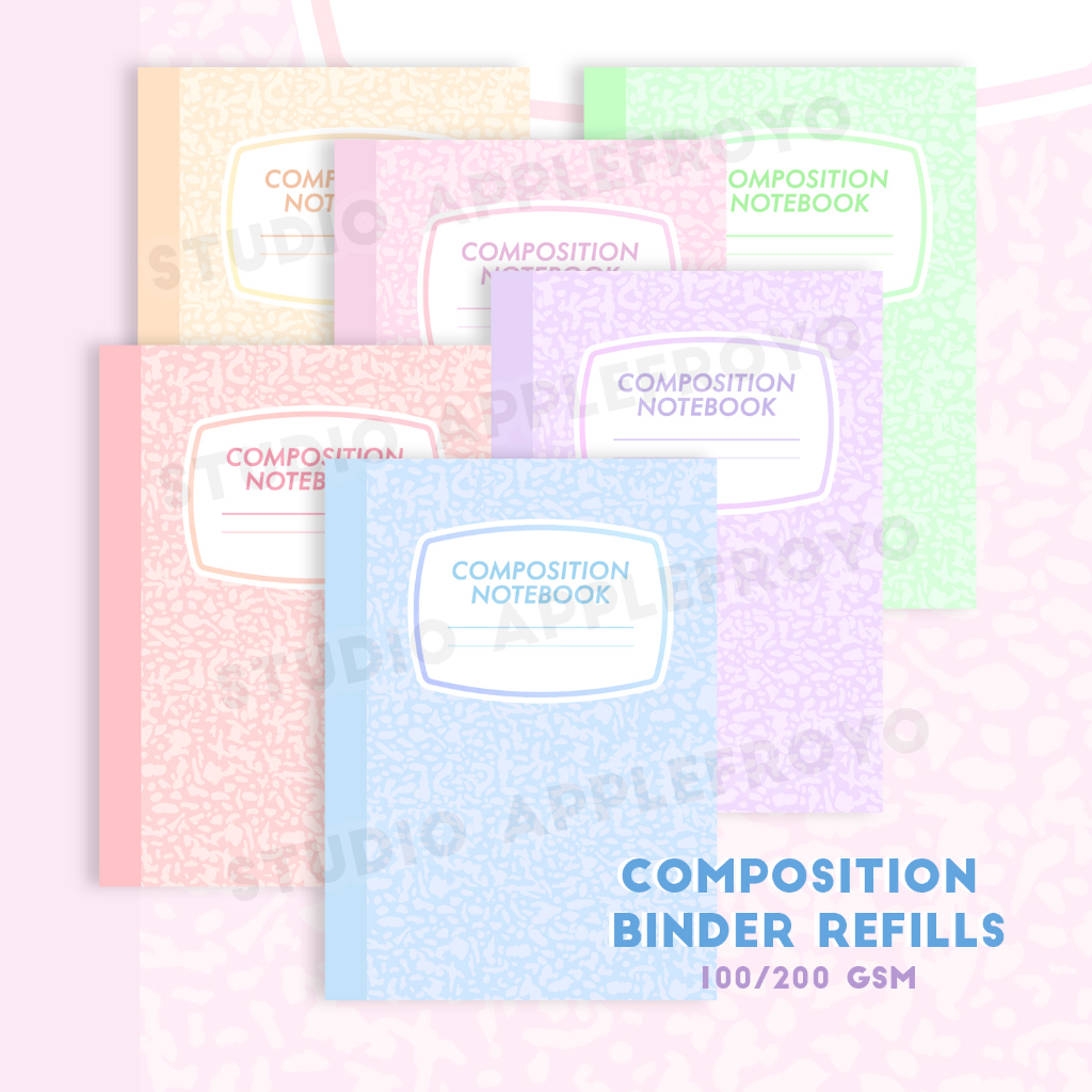 6/ 20/ 26 holes composition v2 binder refills for b5 a5 a6 planner ...