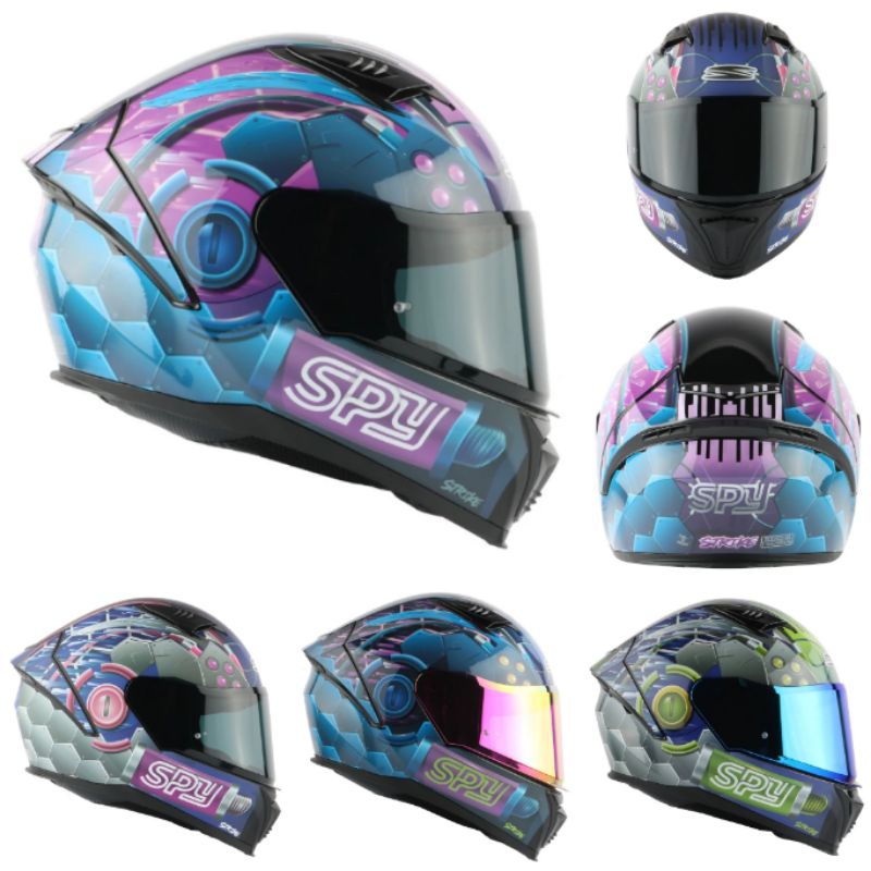 SPY STRIKE G Series 1 SPYDER Fullface Single visor Helmet | Shopee ...
