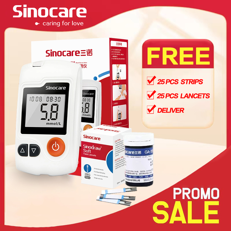 Glucmeter Set Blood Glucose meter FREE 25pcs strips & 25pcs lancets ...