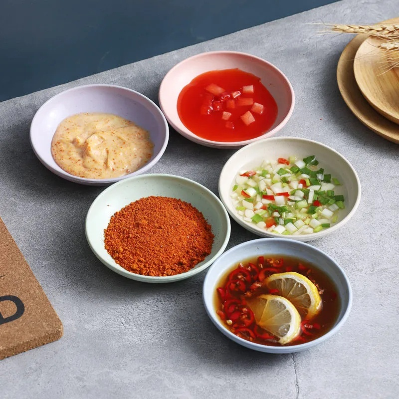 M&A PHC 8cm Wheat Fiber Dipping SAuce Plate Food Grade Material ...