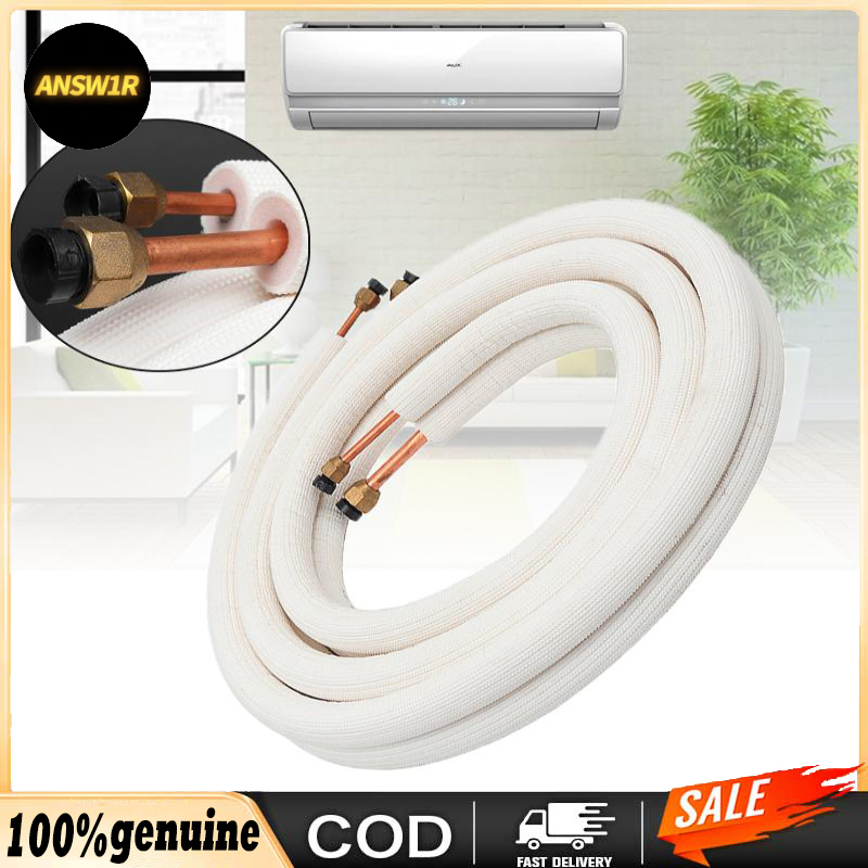 3M/4M/5M Air Conditioner Pair Coil Tube 1/4'' 3/8" Insulation Copper ...