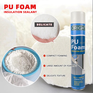 Oright Polyurethane Foam PU Foam Spray (750ml) Fills Cracks And Joints, Gaps Around Pipes, Vents ...