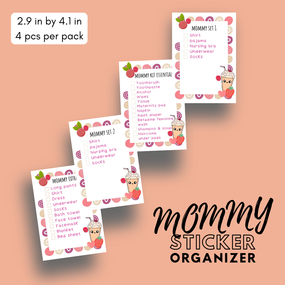 baby, mommy and hospital document essential sticker labels | Shopee ...