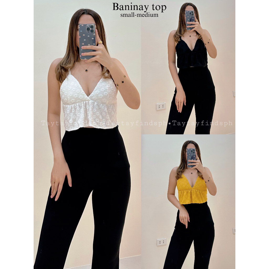 BANINAY EMBOSSED PADDED BRA TOP | taytayfindsph | Shopee Philippines