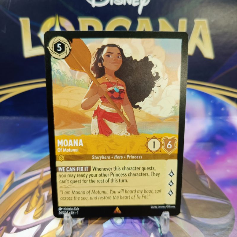 Moana #14/204 - TCG Disney Lorcana The First Chapter Rare | Shopee ...