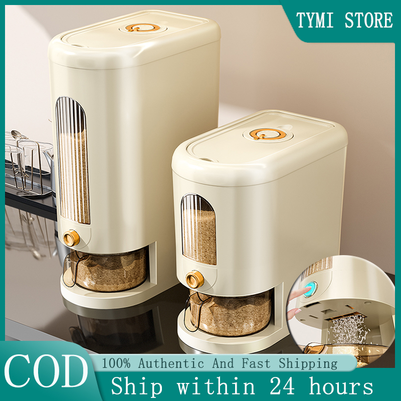 Automatic Rice Dispenser Storage Rice Storage Container Kitchen Storage ...