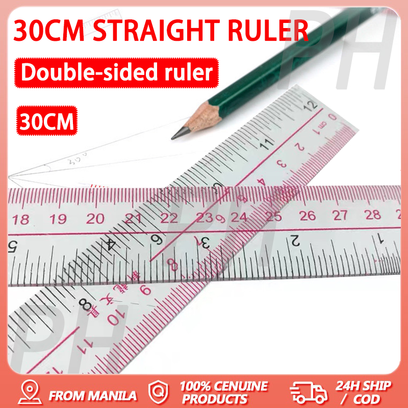Quality Ruler 12 inch 30 cm Two Color Ruler Transparent Plastic Ruler ...