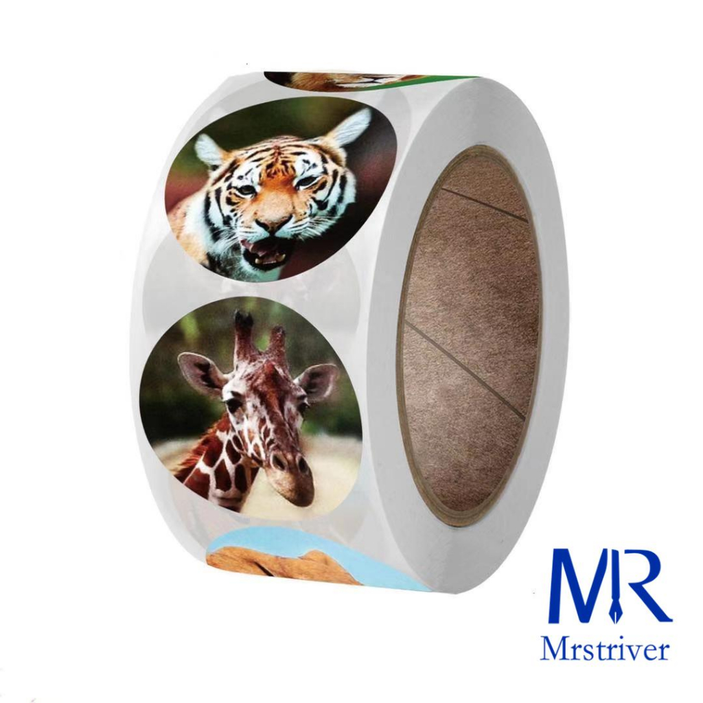 Mrstriver.ph 500pcs/roll Zoo Animals cartoon Stickers for kids classic ...