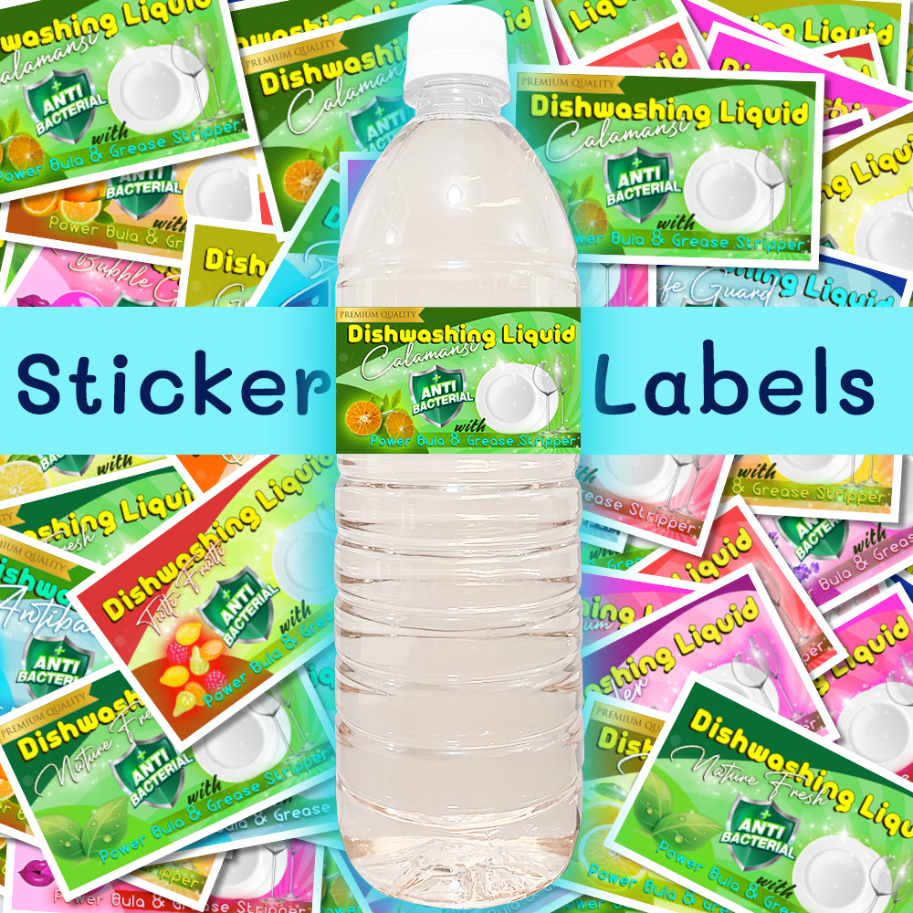 Dishwashing Liquid Sticker Labels ₱2/piece Lang Wholesale Price(for 1L ...