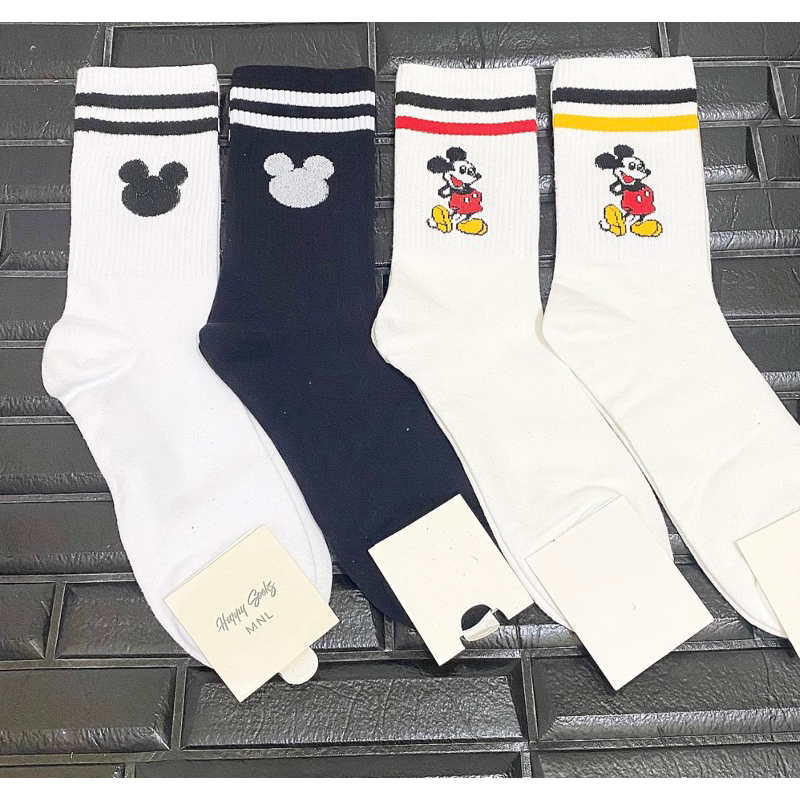 Mickey Mouse Varsity Lines Iconic Socks | Shopee Philippines