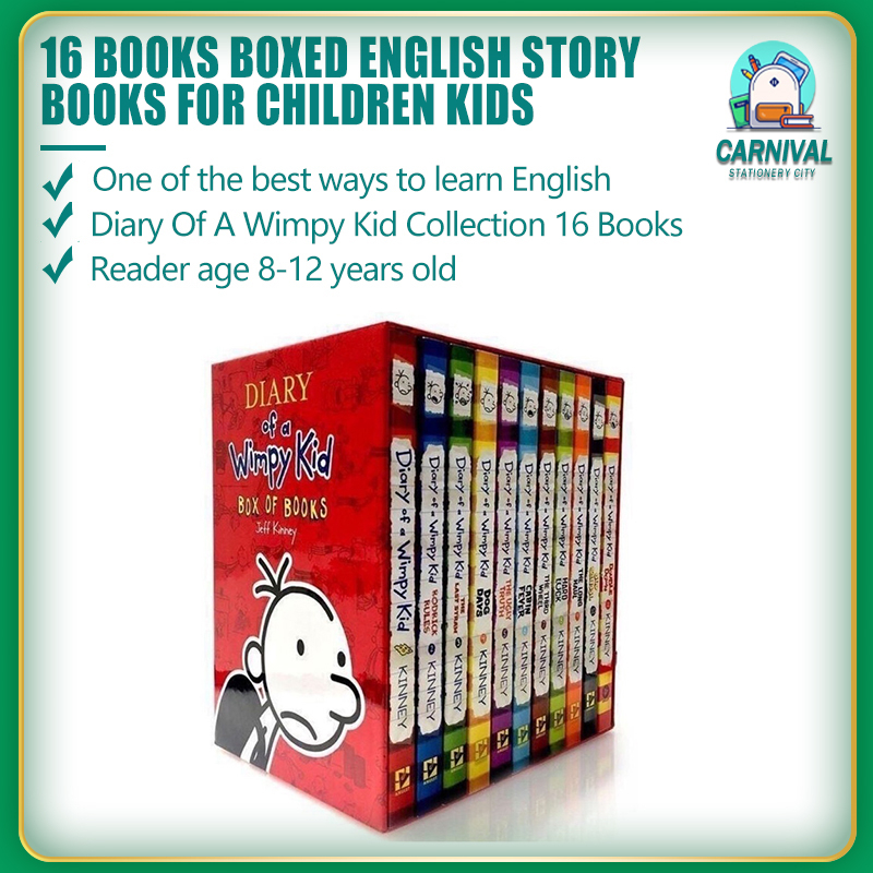 Diary Of A Wimpy Kid Collection 16 Books Boxed Set Comic Book English ...