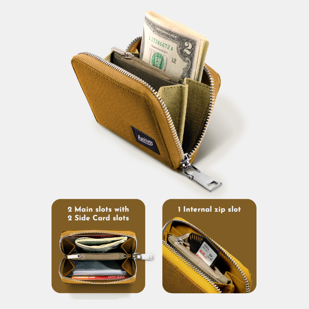 Reckless Zip Coin - Zip Wallet - Solid Color Coin Card Wallet | Shopee ...